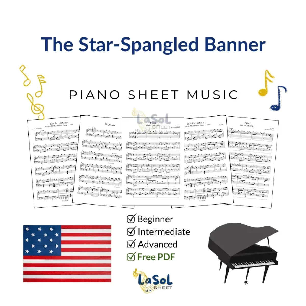 Star Spangled Banner Piano Notes The Star Spangled Banner By Serge